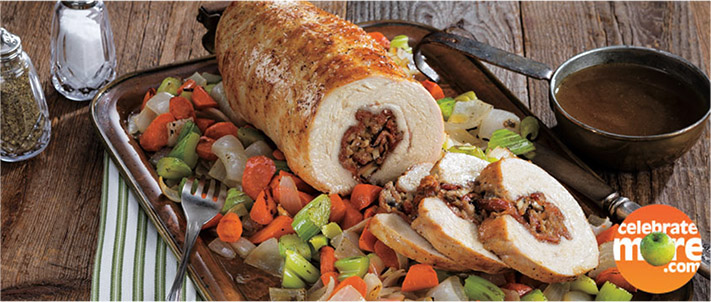 Spanish Holiday Stuffed Turkey Breast | CelebrateMORE.com
