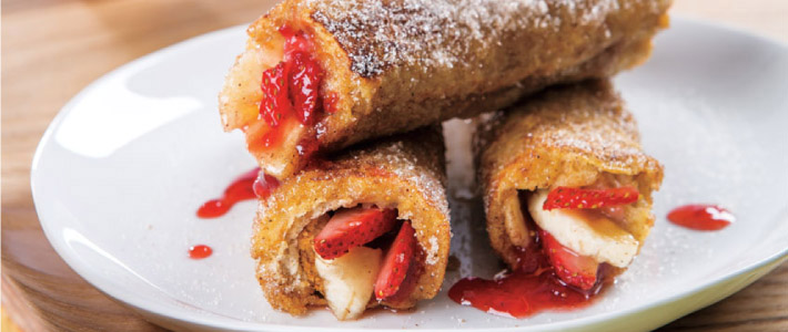 Stuffed French Toast Rolls | CelebrateMORE.com