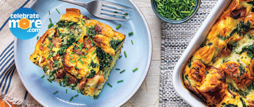 Eggs Florentine Breakfast Casserole | CelebrateMORE.com