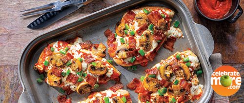Loaded-Pizza Chicken Breasts | CelebrateMORE.com