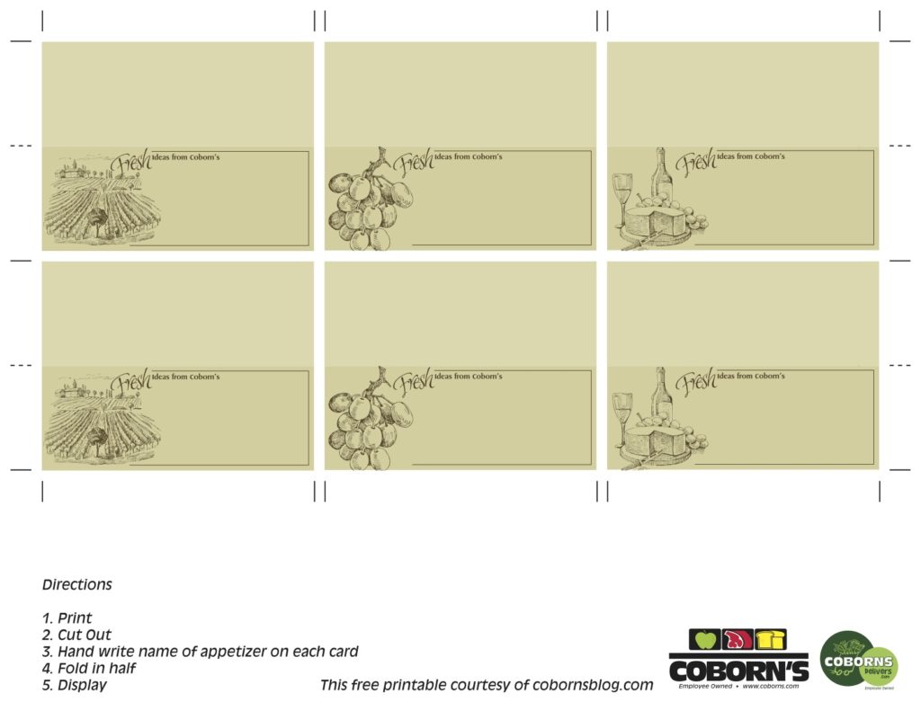 Appetizer Labels at William Stork blog